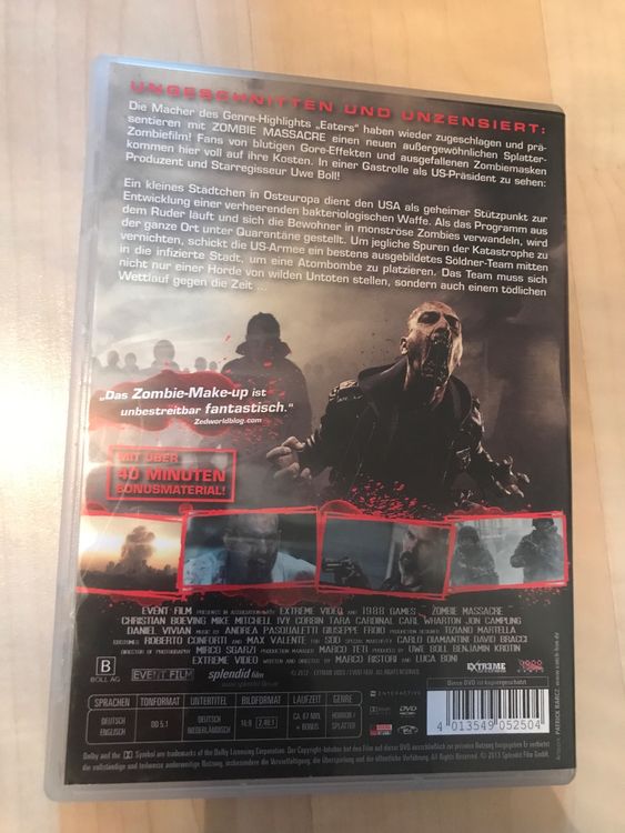 Zombie Massacre DVD - Uncut Version - Horror Film! Top! (Gebraucht) in ...