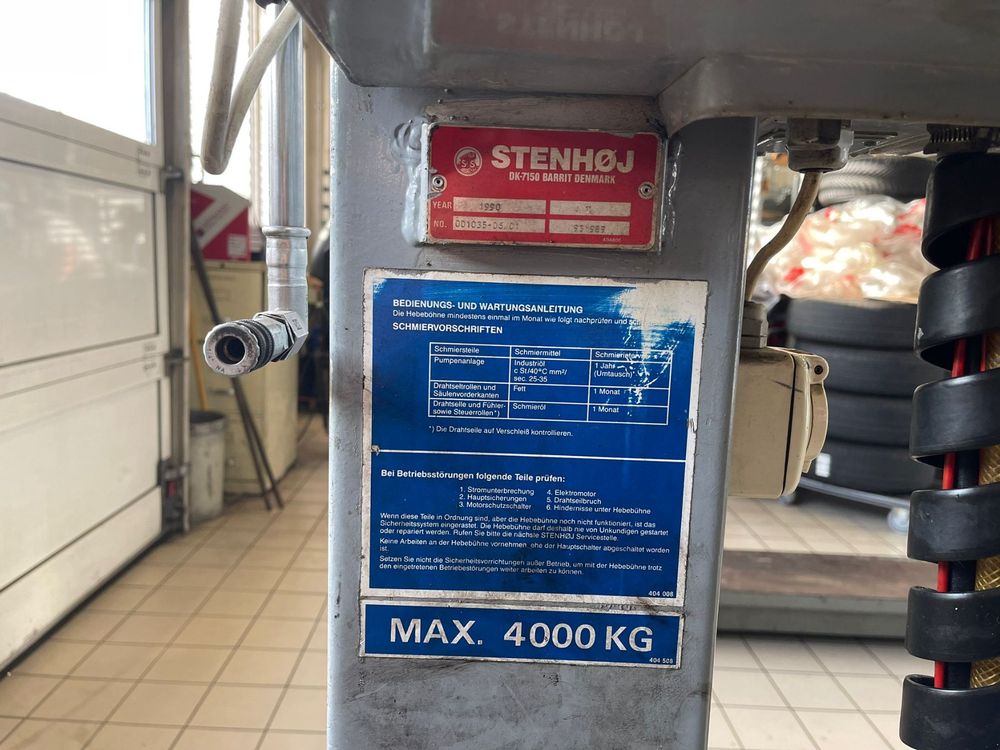 Lift 4 colonnes STENHOJ DK-7150 max 4'000 Kg (Gebraucht) in Delémont für CHF 500 – nur Abholung ...