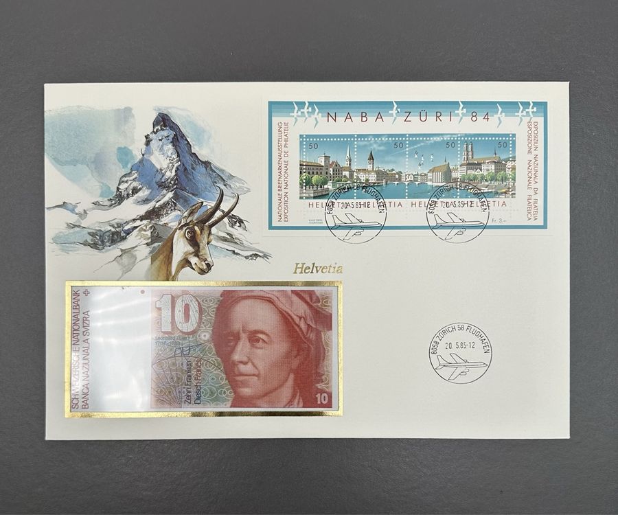 Banknotenbrief 10 Franken, CH Serie 84/95 (Neu und originalverpackt) in Oberbüren für CHF 15 ...