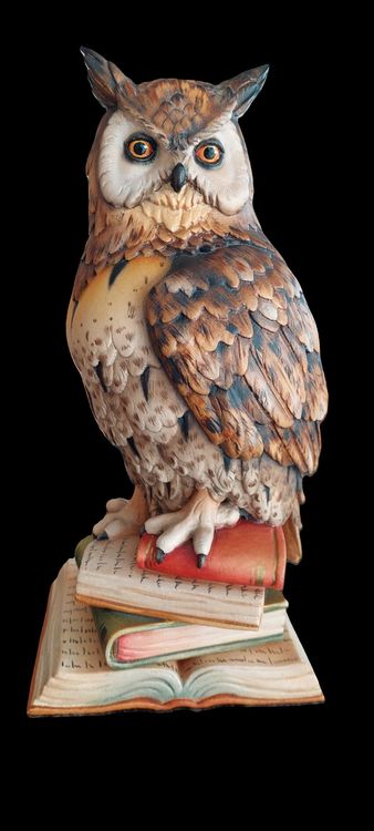 Eule aus Holz von P. Demetz, 36 cm hoch, lasiert (Gebraucht) in Uitikon Waldegg für CHF 200 ...