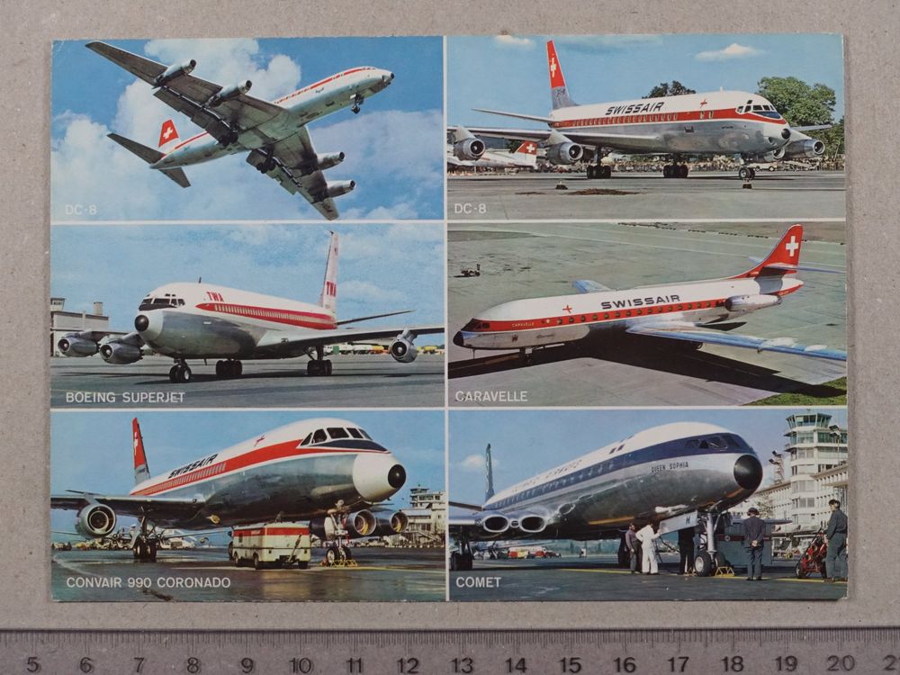 Flughafen Zürich Klotern, Swissair, Flugzeug, Boeing, DC-8 (Gebraucht ...