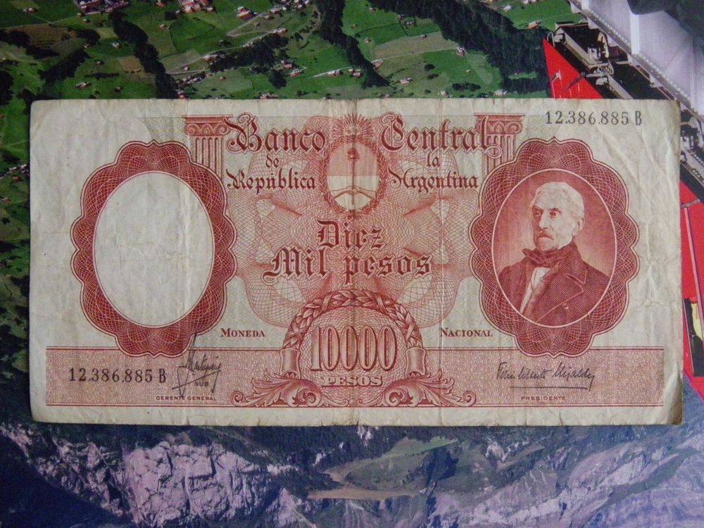Argentinien / Argentina 10.000 Pesos (1961-69), P-281d (Gebraucht) in Untersiggenthal für CHF 3. ...