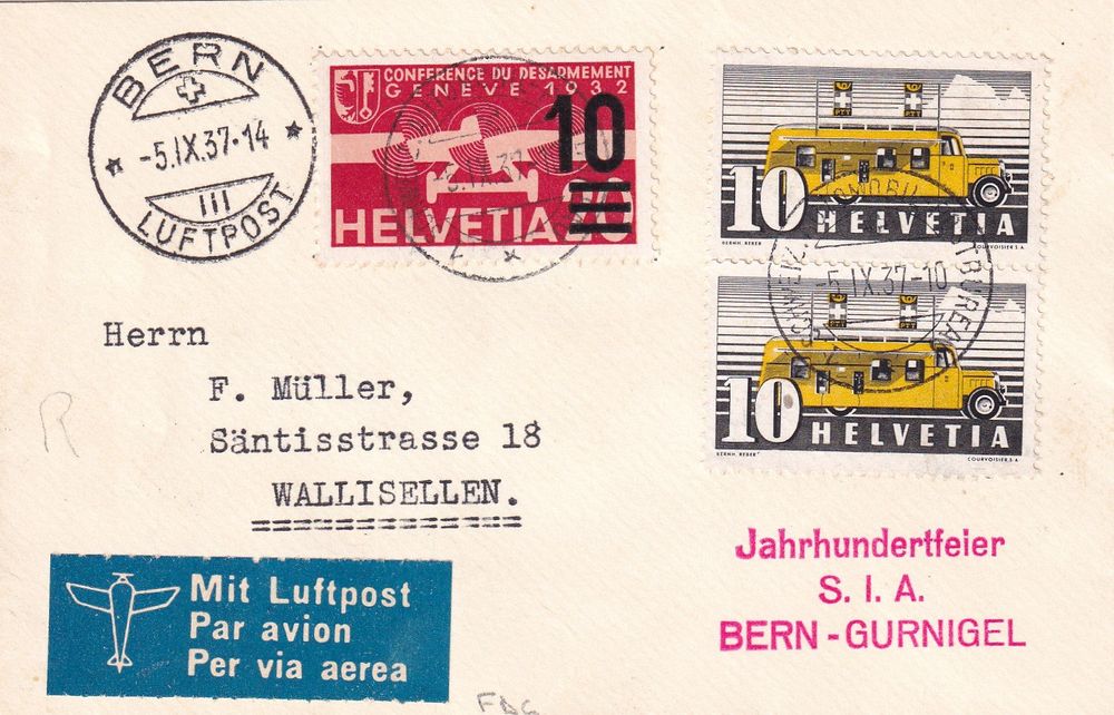 Flugpost 1937 FDC | Kaufen auf Ricardo