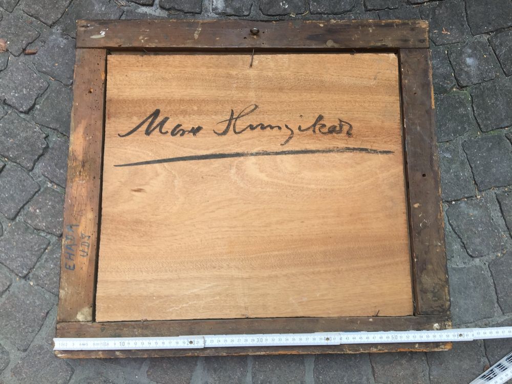 2 Gemälde MAX Hunziker Schweizer Maler antik Ölgemälde Bild (Difettoso ...