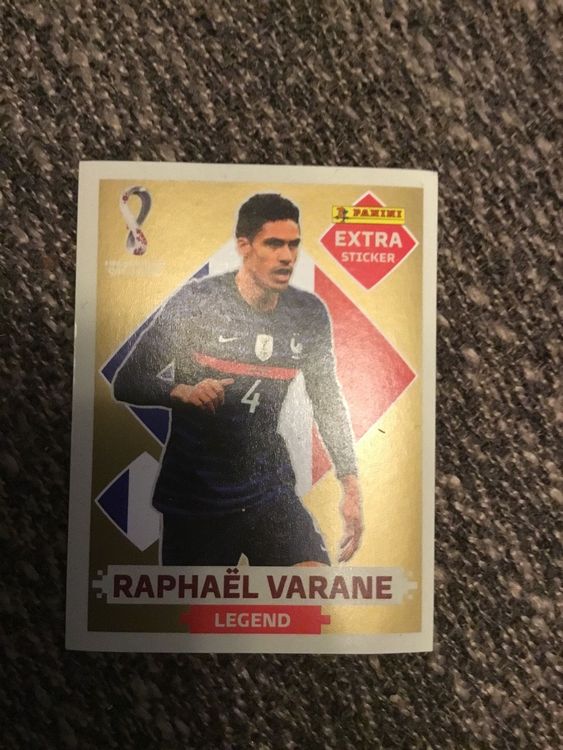 Panini Extra Sticker WM 2022 Raphaël Varane Gold. | Kaufen auf Ricardo