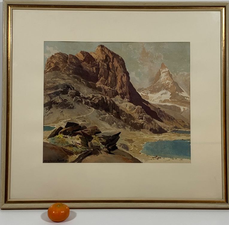Eda v.Handel -Mazzetti Berglandschaft „Matterhorn „Aquarell (Gebraucht ...