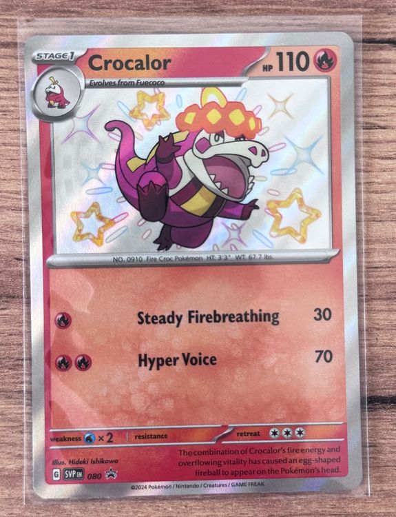 Crocalor BABY SHINY Pokemon Promo SVP 080 (Neu (gemäss Beschreibung ...