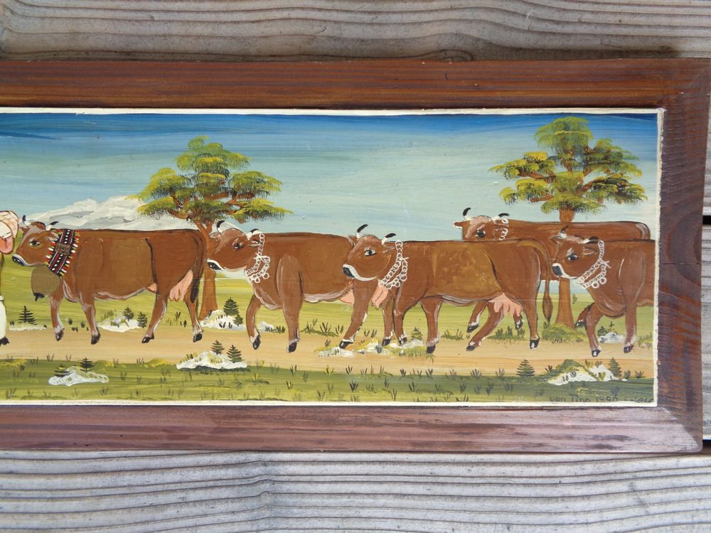 APPENZELLER BILD SIGN. BAUERNMALEREI NAIVE MALEREI ALPAUFZUG (Gebraucht) in Henggart für CHF 95 ...