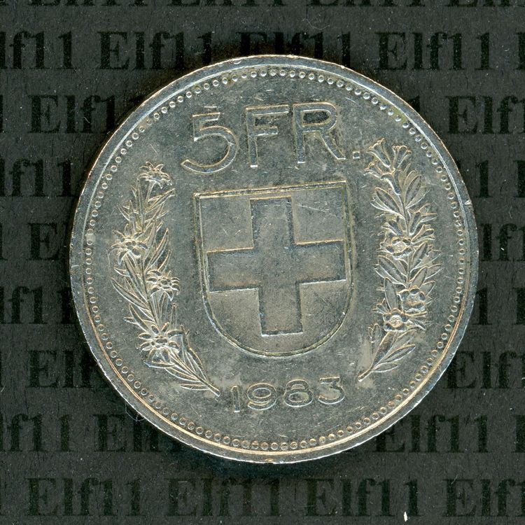 CHF___5.00 1983 -vz 5 Franken (Gebraucht) in Widnau für CHF 9 – mit Lieferung auf Ricardo kaufen