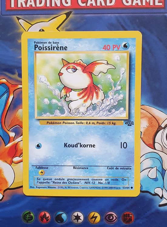 Carte Pokémon Poissirène (Jungle) 53/64 (fr) (Neu (gemäss Beschreibung ...