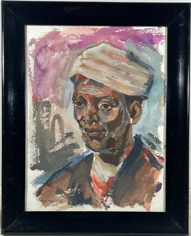Michele Meynier (1953) Porträt Aquarell (Gebraucht) in Root für CHF 19 – nur Abholung auf ...