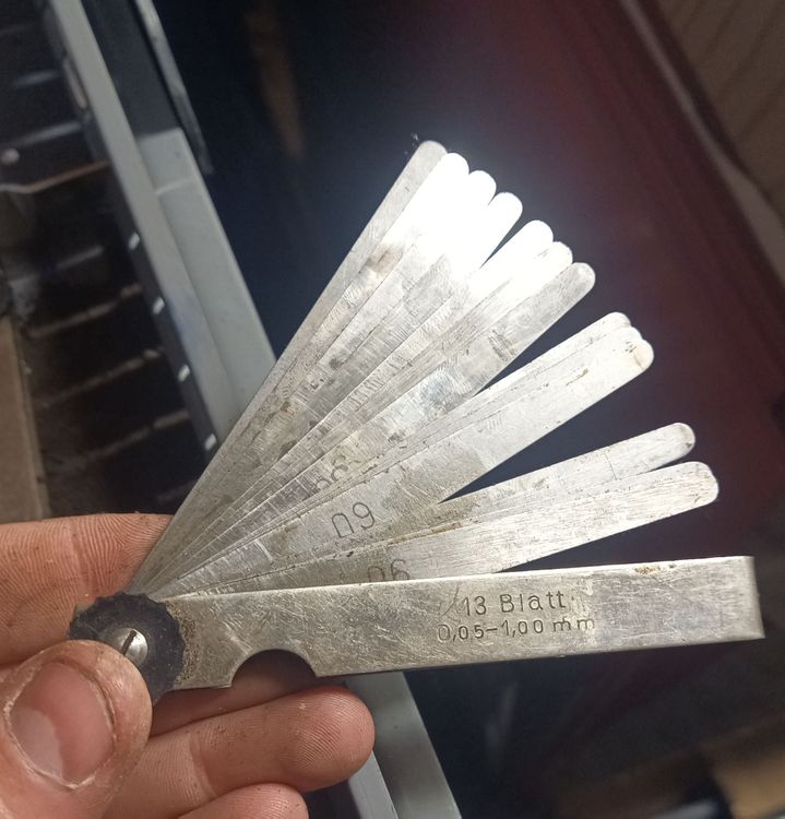 Fühlerlehre 13 Blatt 0,05-1,00 mm Blattlehre (Gebraucht) in Reichenbach ...