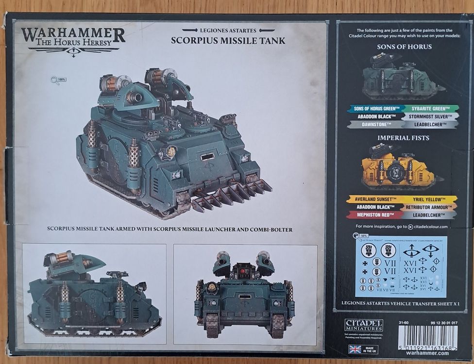 Warhammer Horus Heresy Scorpius Missile Tank | Kaufen auf Ricardo