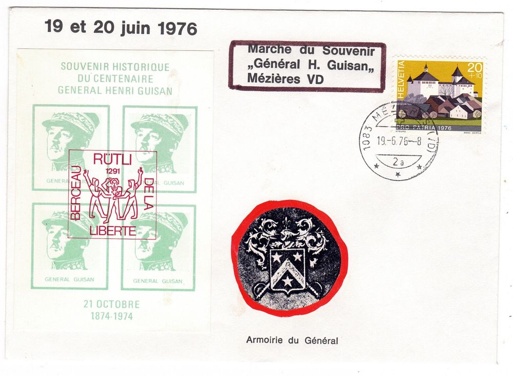 lettre avec bloc-feuillet du Général Guisan | Kaufen auf Ricardo