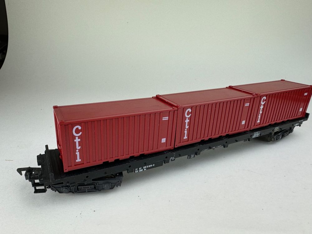 Liliput Containerwagen mit drei Wiking CTI Container (Gebraucht) in Elm ...