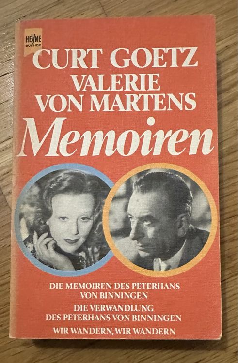 Curt Goetz Valerie von Martens: Memoiren (1977) (Gebraucht) in ...