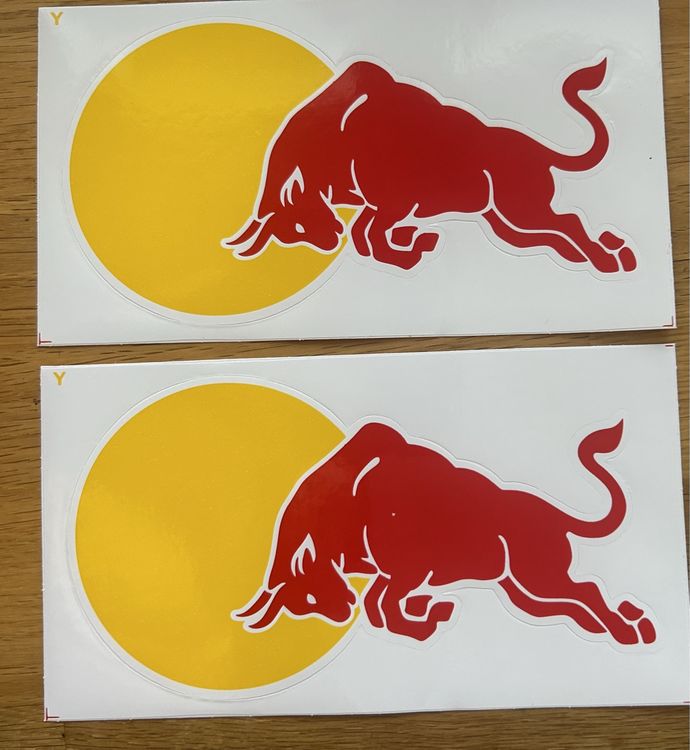 2x Autocollants Red Bull taureau jaune | Kaufen auf Ricardo