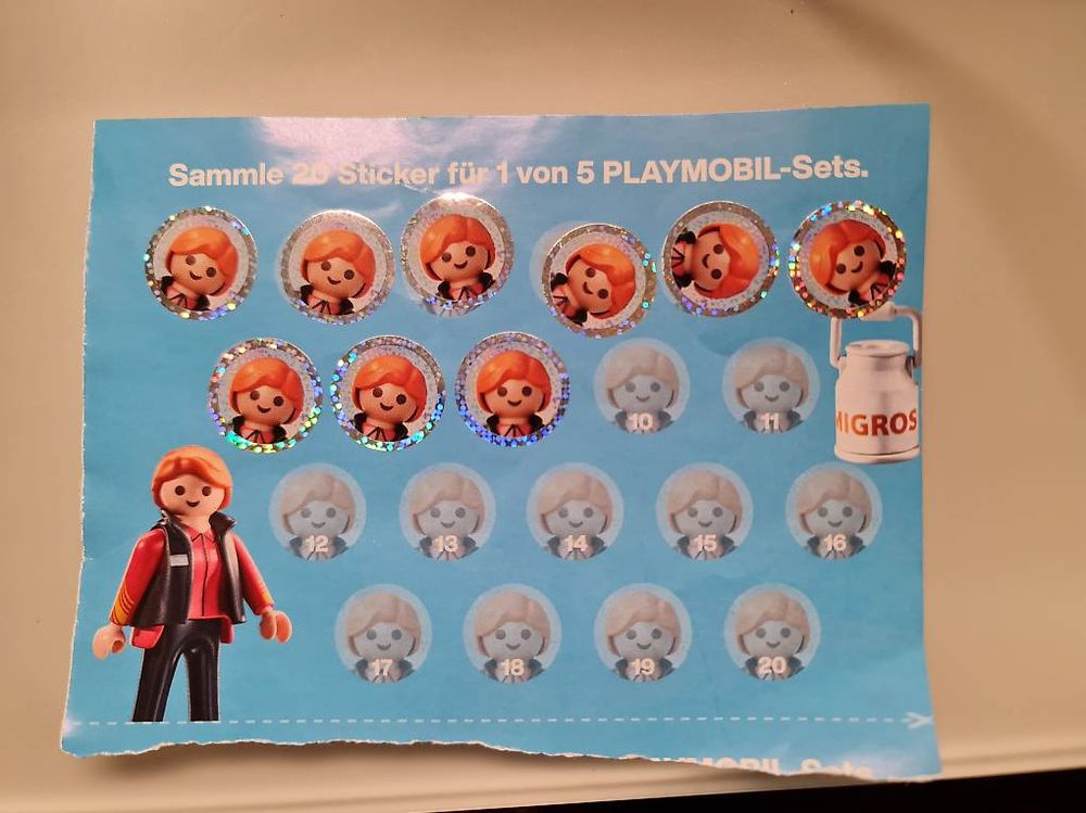 Migros Mania Sticker Playmobil (Gebraucht) in Allschwil für CHF 1 – nur ...