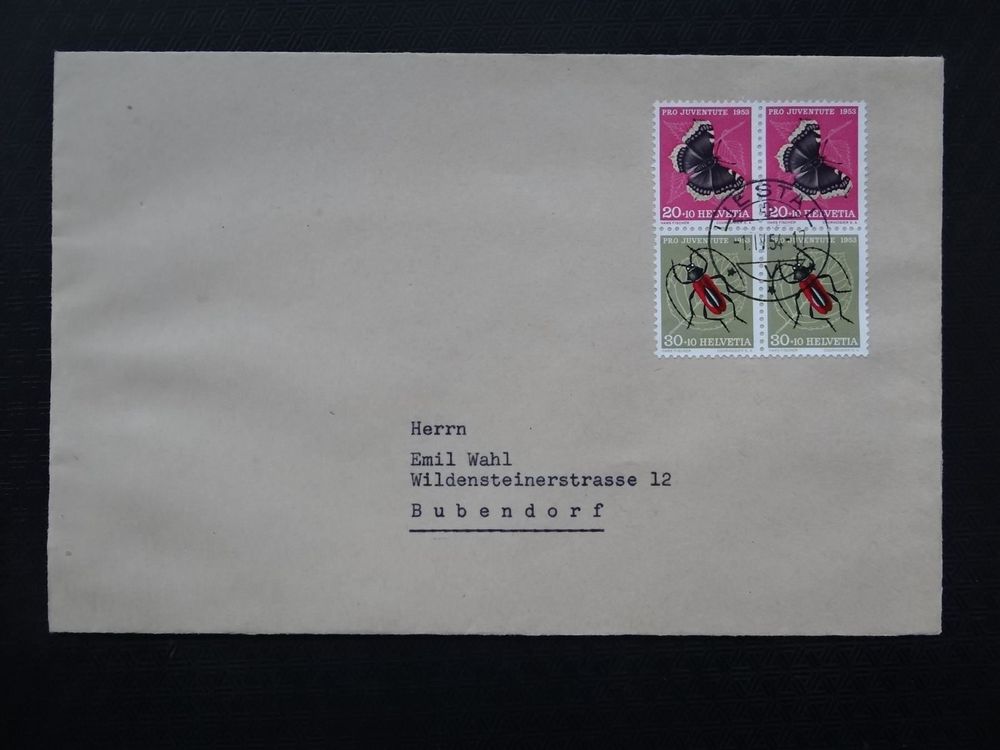 Schöner Brief aus Kehrdruckbogen PJ 1953 (Gebraucht) in Kriens für CHF 4 – mit Lieferung auf ...