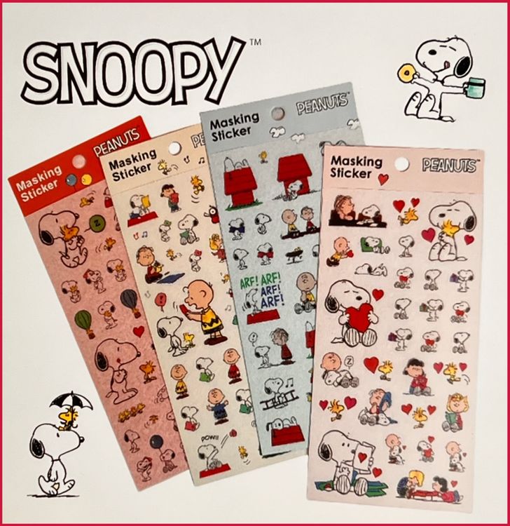 Snoopy Masking Stickers (Blatt mit ca.30 stück) | Kaufen auf Ricardo