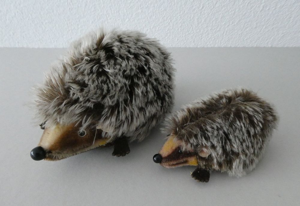 2 Steiff Igel Joggi, 11 und 17 cm, Rarität 60er Jahre (Neu (gemäss ...