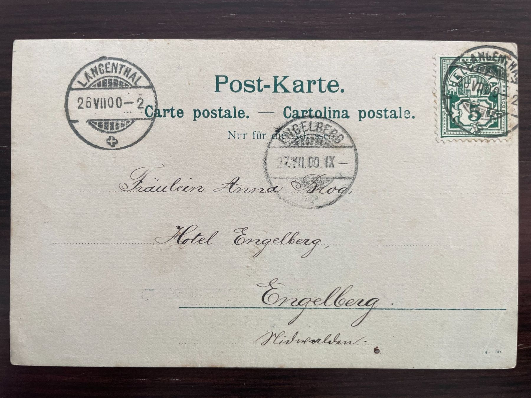 LANGENTHAL (?) Echtfotokarte Wohnhaus belebt, 1900 (Gebraucht) in Wald ...