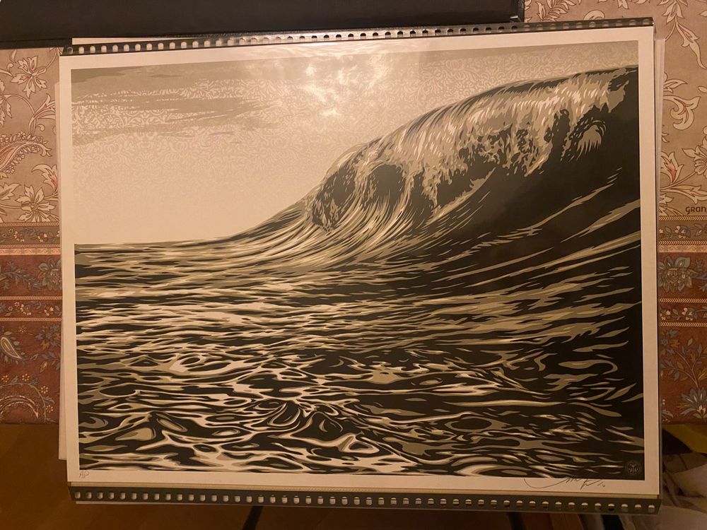 Lithograph by Shepard Fairey - Wave | Kaufen auf Ricardo