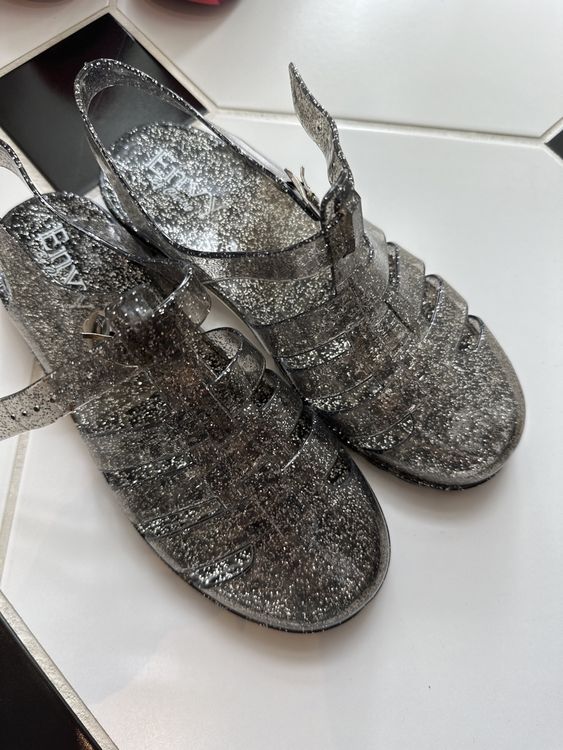 Glitzer Badeschuhe, transparent, ideal für den Sommer! (Gebraucht) in ...