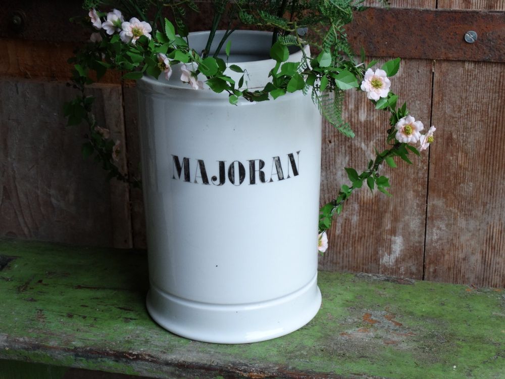 Vase, Riesen-Apotheker- Topf Porzellan antik 26cm Majoran (Gebraucht ...