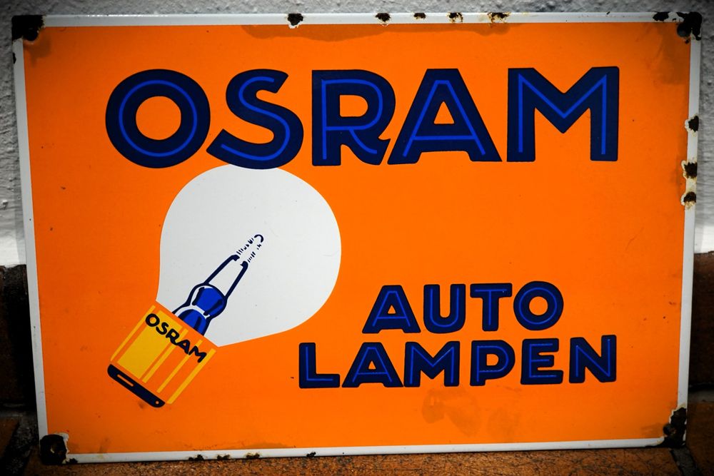 AUTO-LAMPEN EMAILLESCHILD 30X20CM VINTAGE TOP EMAILSCHILD (Gebraucht ...