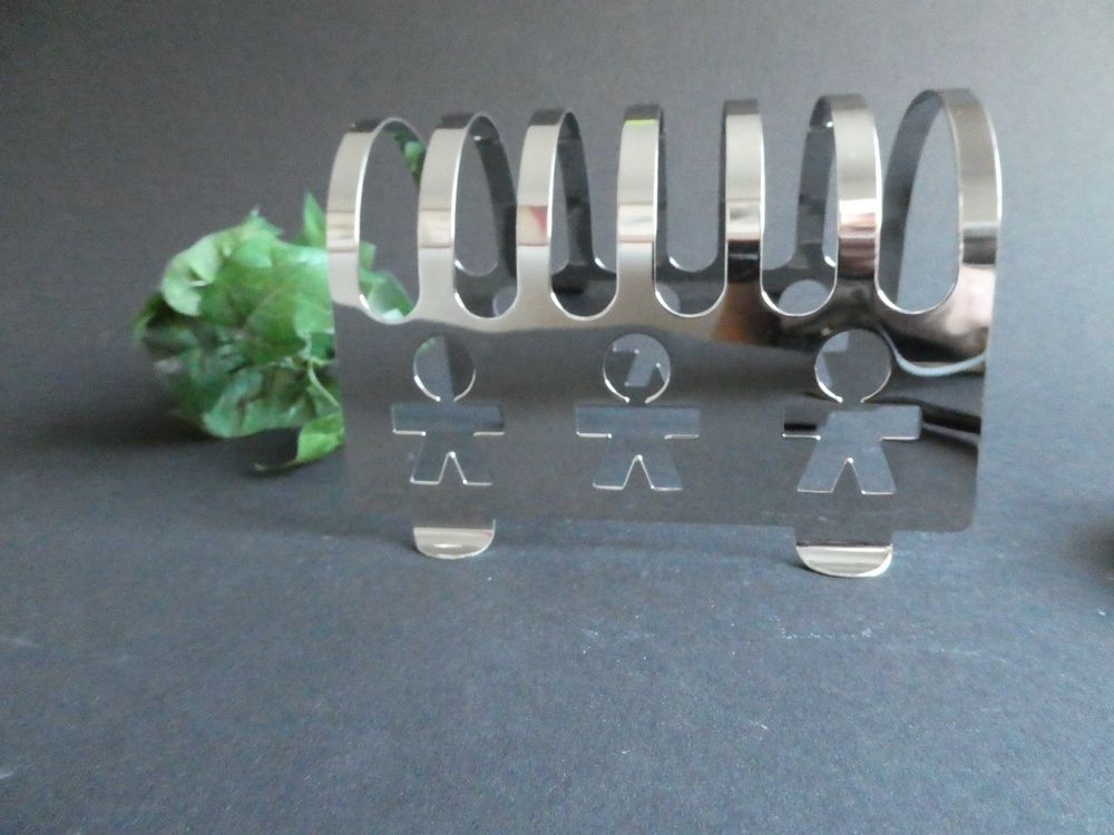 ALESSI Eleganter Toasthalter für 6 Scheiben Design King-Kong (Neu ...