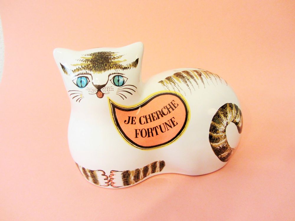 Katze Figur Spardose Estello France (60er 70er Panton Stil) (Gebraucht) in Zürich für CHF 27 ...