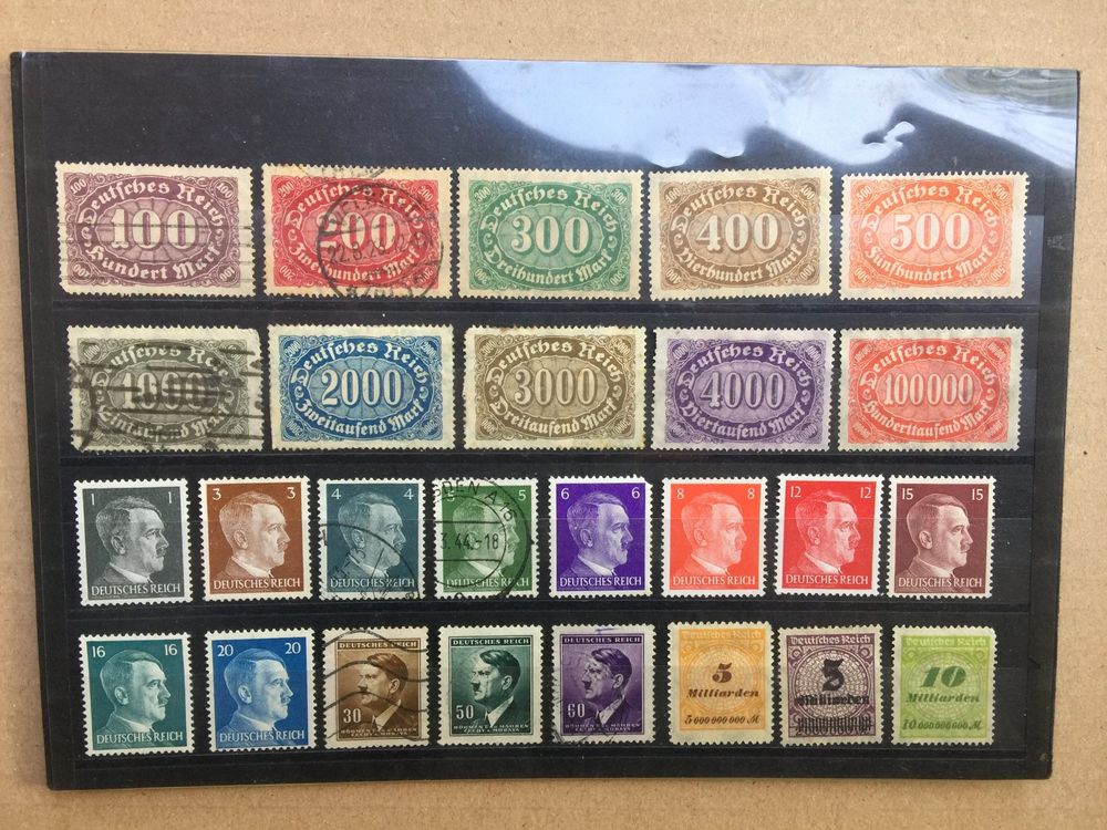 Briefmarken Deutsches Reich INFLATION Milliarden WK Führer (Gebraucht) in Mastrils für CHF 9 ...