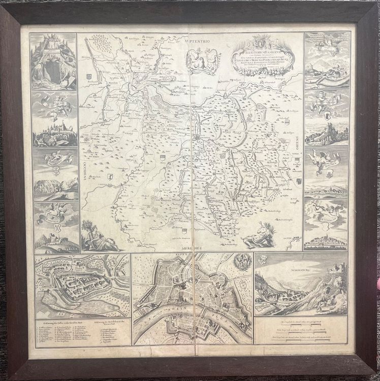 Grosse Antike UB Basel MAP aus 1729 Kartenslag | Kaufen auf Ricardo