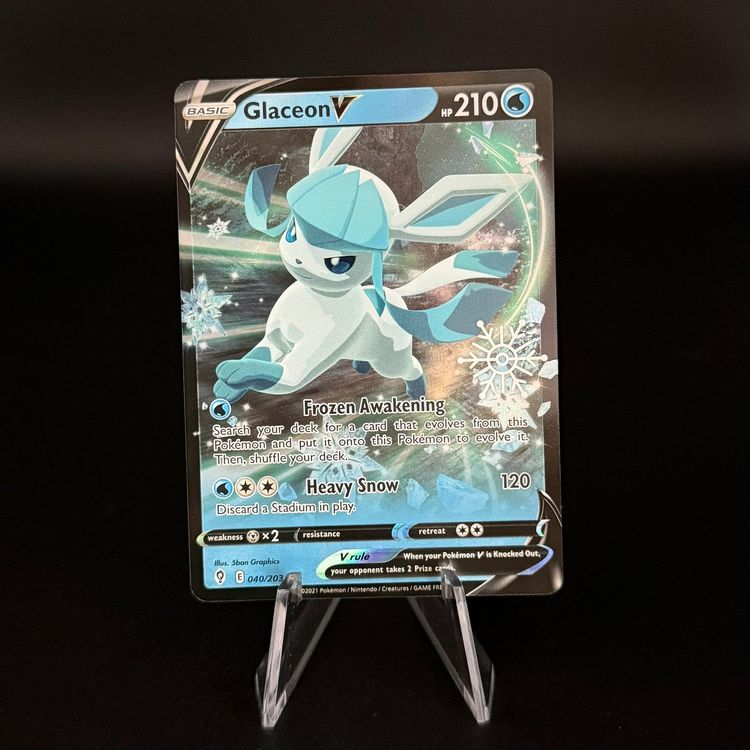 Glaceon V [Snowflake Stamp] #40 Pokemon Evolving Skies (Gebraucht) in ...
