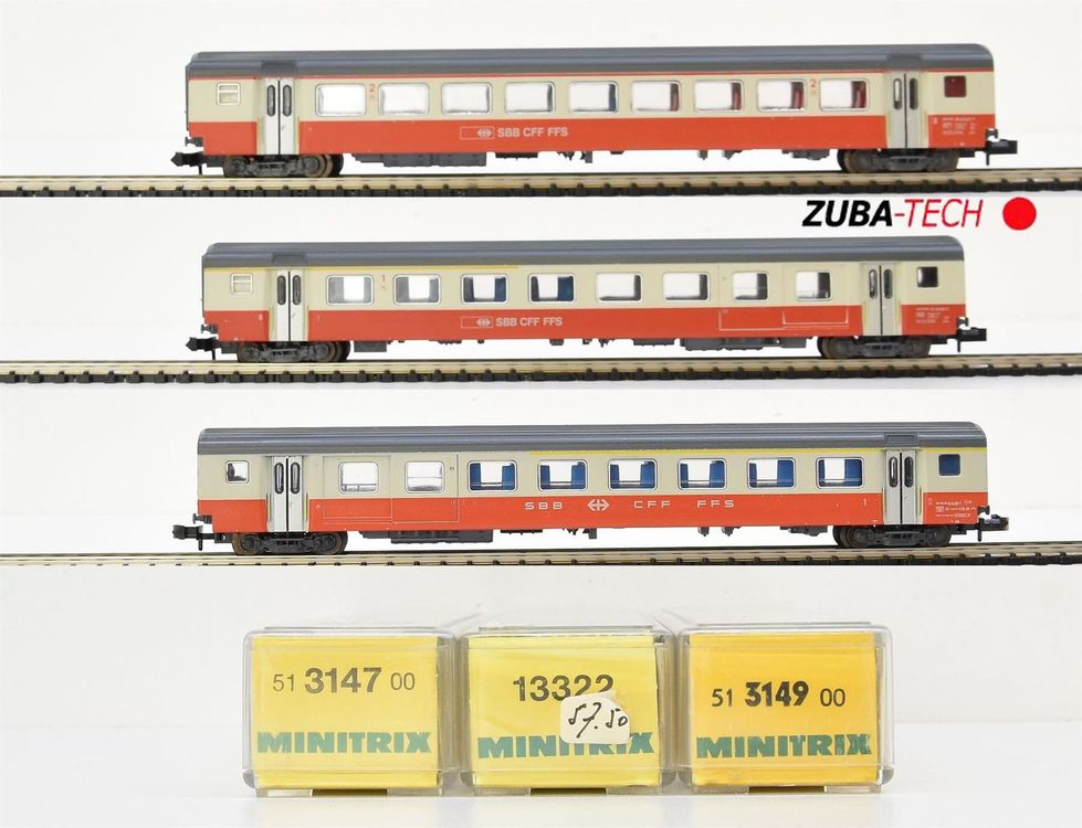 Minitrix 3x Personenwagen EW III SBB N (Gebraucht) in St. Gallen für CHF 36.5 – mit Lieferung ...
