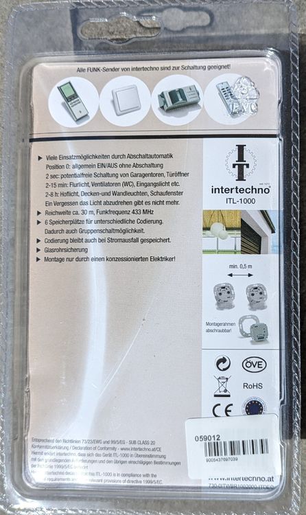 Funkschalter Intertechno 1000W, mit Timer | Kaufen auf Ricardo