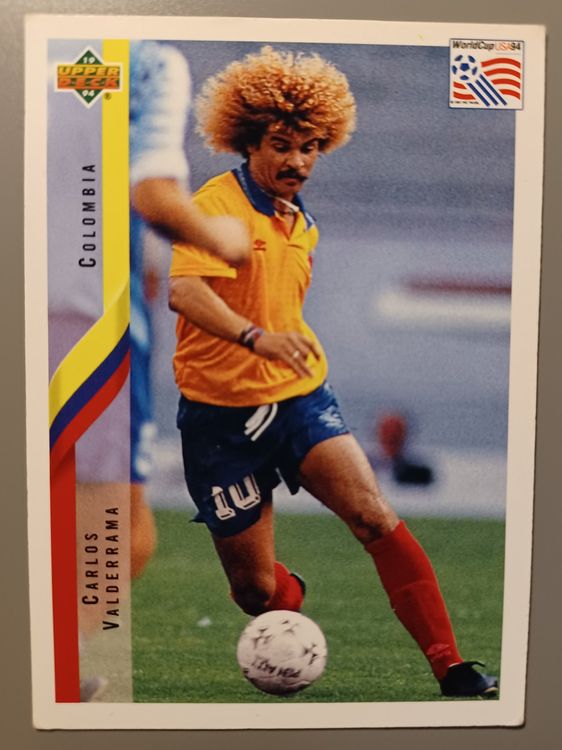 Fussball WM 1994 CARLOS VALDERRAMA COLOMBIA Card | Acheter sur Ricardo