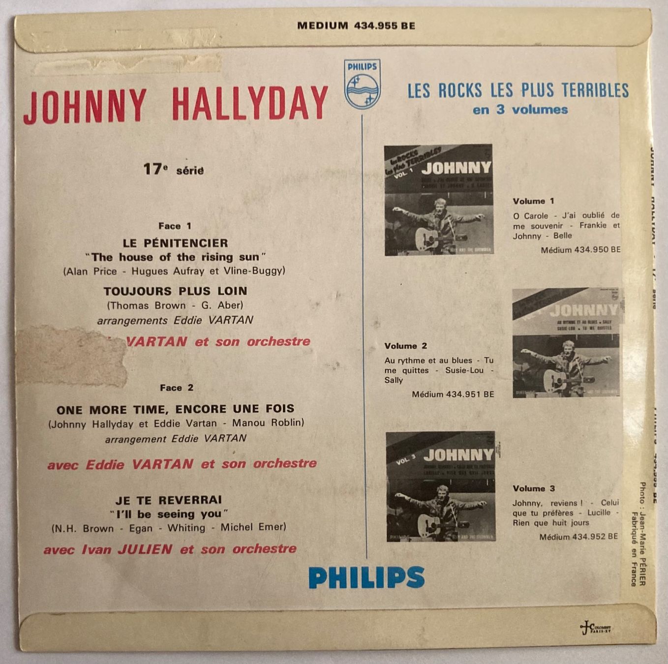 JOHNNY HALLYDAY - LE PÉNITENCIER (D'occasion) à Poliez-Pittet pour CHF ...