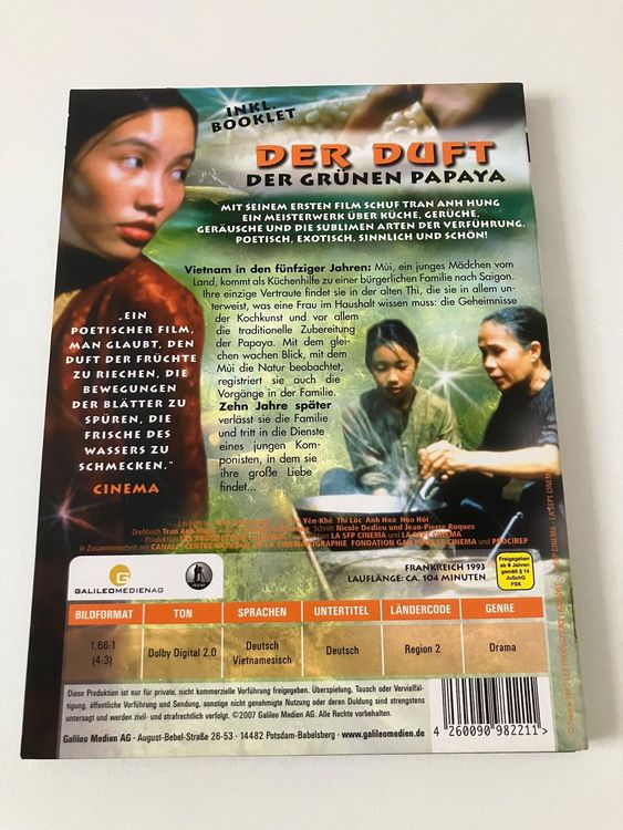 Der Duft der grünen Papaya - Dvd - Tran Anh Hung | Kaufen auf Ricardo