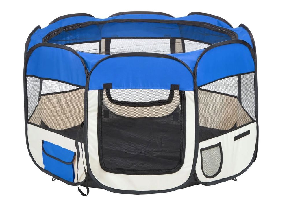 Tierlaufstall aus Polyester blau | Kaufen auf Ricardo