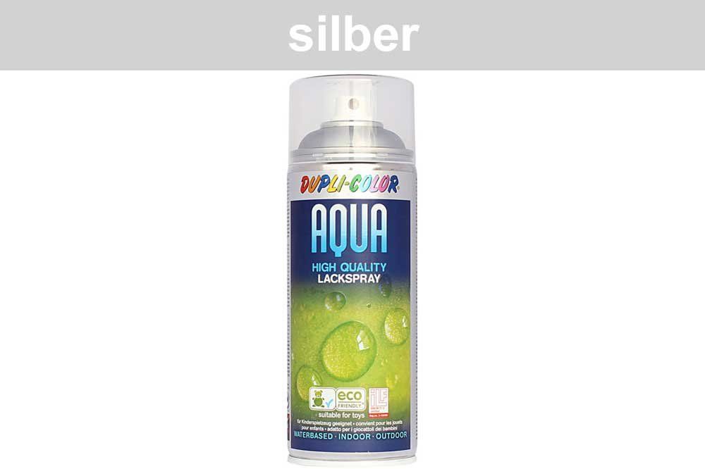 DUPLI-COLOR AQUA Lackspray, 150 ml, silber seidenmatt (Neu und ...