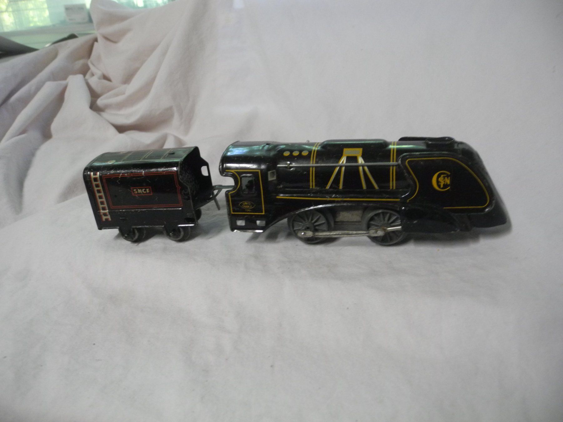 TIN TOY BLECH JEP LOKOMOTIVE + TENDER SNCF BESPIELT (Gebraucht) in ...