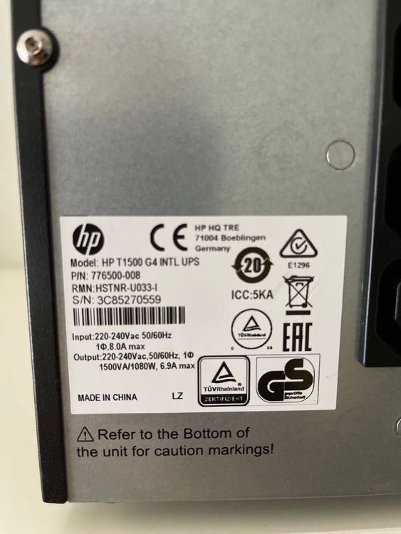 HP T1500 G4 INTL UPS | Kaufen auf Ricardo