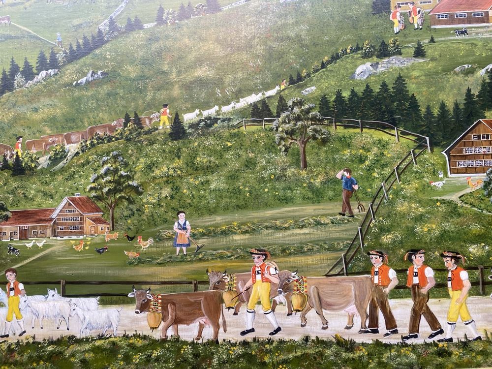 GROSSES APPENZELLER-BILD VON J.WIRTH 1995 SEHR REICHHALTIG (Gebraucht ...