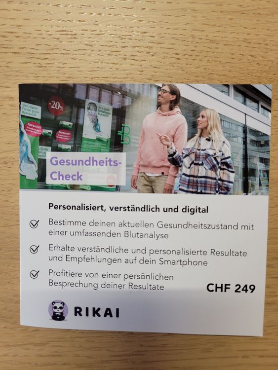 Gutschein Blutanalyse 200 CHF (Neu und originalverpackt) in Wetzikon ZH für CHF 75 – mit ...