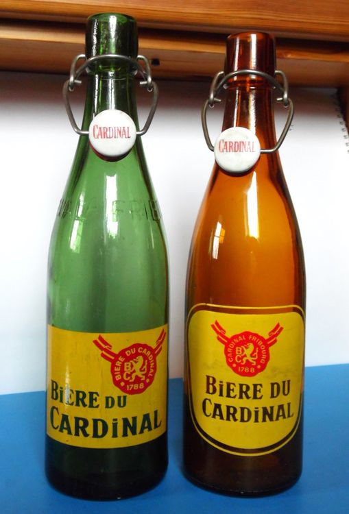 2 Bierflaschen Brauerei Biere Brasserie Cardinal Fribourg (Gebraucht ...