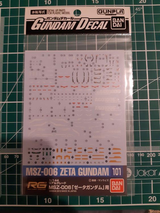 Bandai Gundam Decal GD101 RG Zeta Gundam (Neu und originalverpackt) in ...