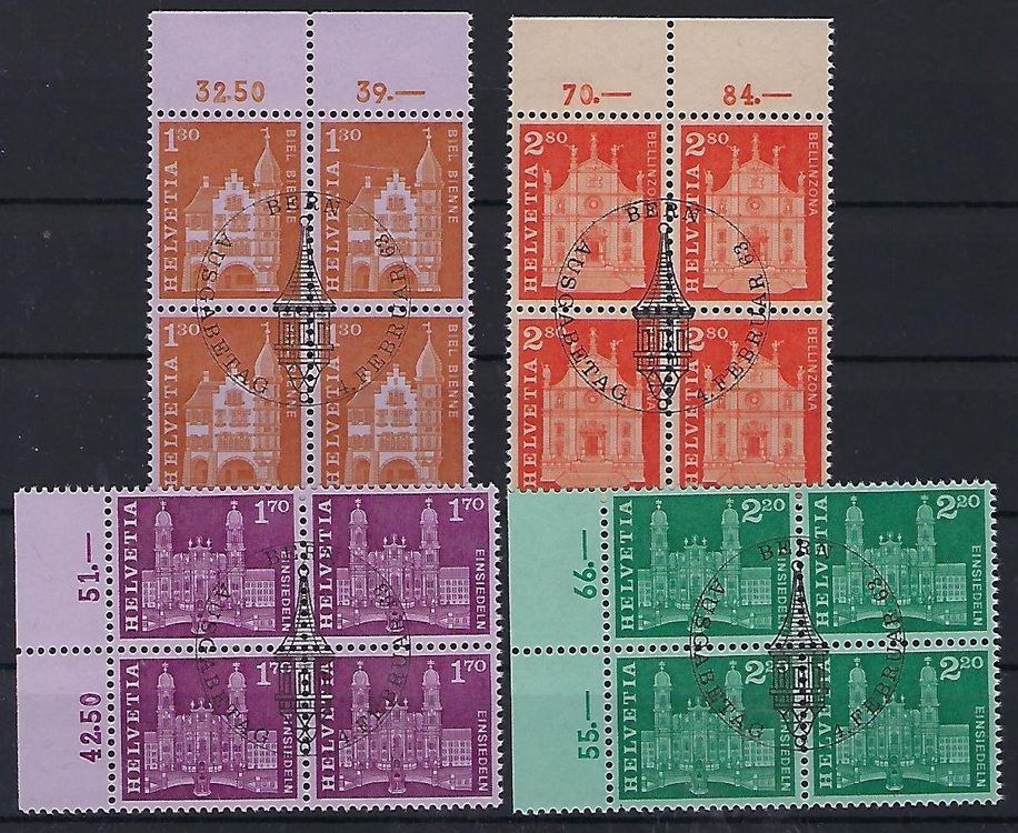 Werbemarken 1963 Viererblocks gestempelt ET. 14599 (Gebraucht) in Lunden für CHF 5.1 – mit ...