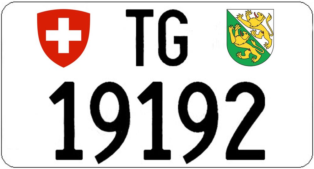 Motorrad-Kennzeichen TG-19192 | Kaufen auf Ricardo